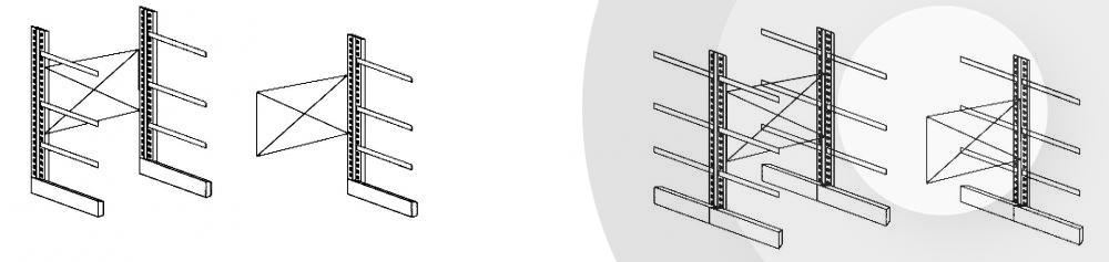 Cantilever Racking | Double Sided Cantilever Rack | Shelving Megastore